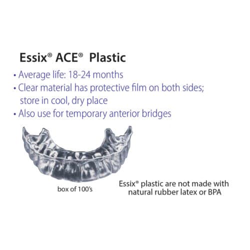 Essix Ace Plastic 1mm 5" Square - Galla Dental