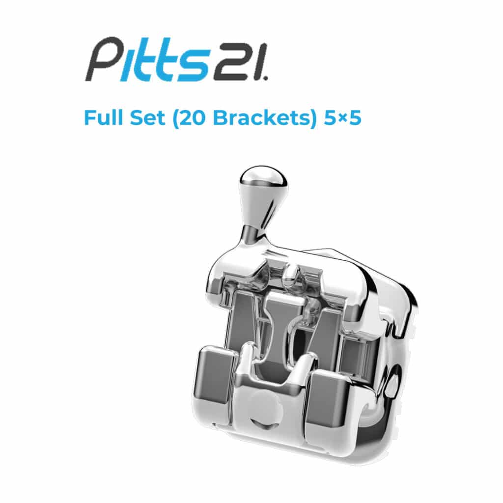 Pitts21 Full Set (20 Brackets) 5x5 - Galla Dental