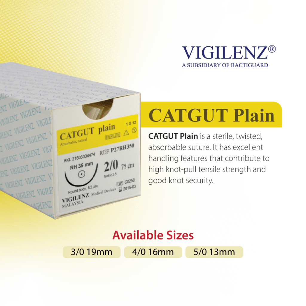 Vigilenz Catgut Plain Sutures - Galla Dental